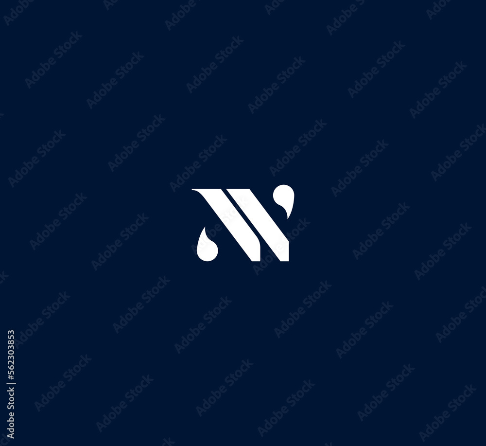 NN letter logo design template elements. Modern abstract digital ...