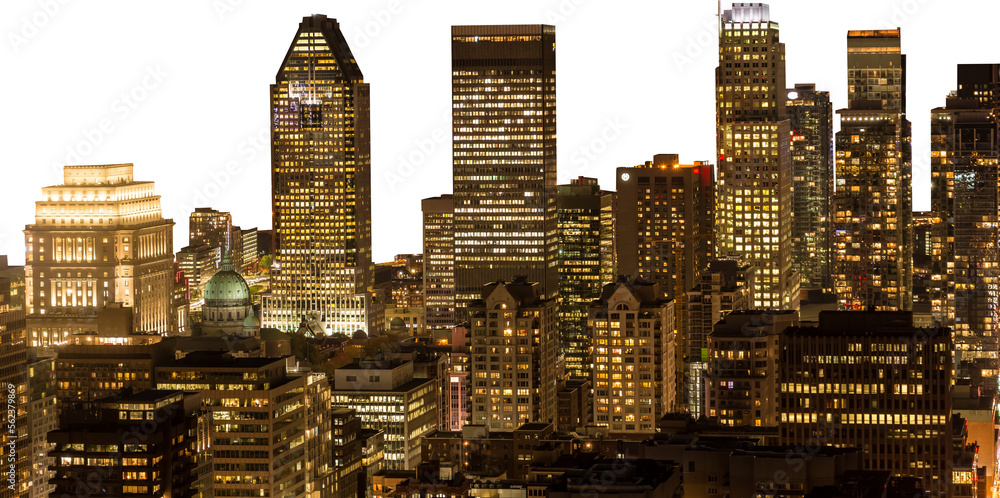 Isolated PNG cutout of a cityscape at night on a transparent background ...