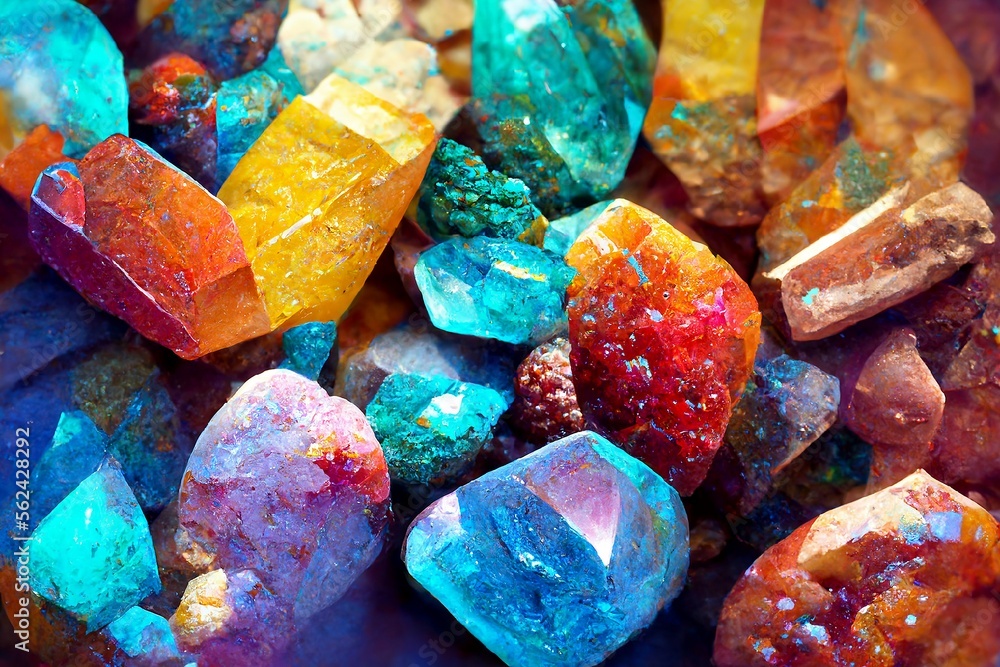 Stock-Illustration „différentes pierre précieuses et semi précieuse ...