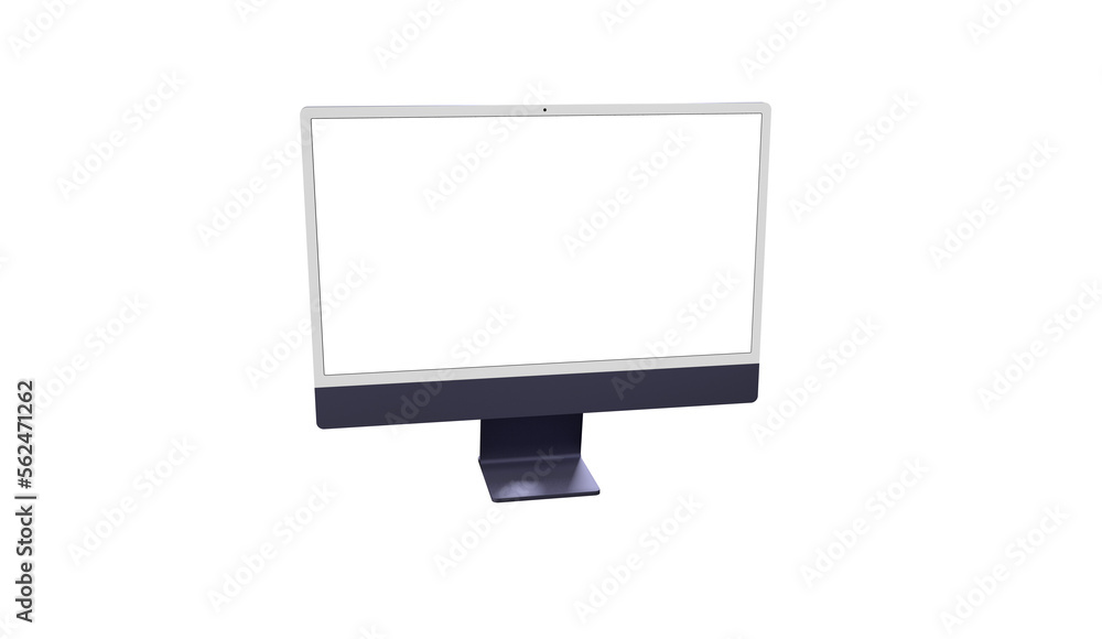 Computer screen mockup. PC monitor template. Stock Illustration | Adobe ...