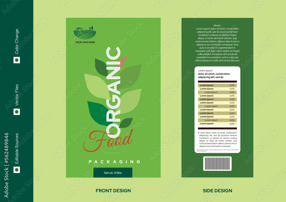 Back Product Label Designs