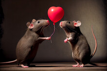 Cute Rat Valentine Heart Free Stock Photo - Public Domain Pictures