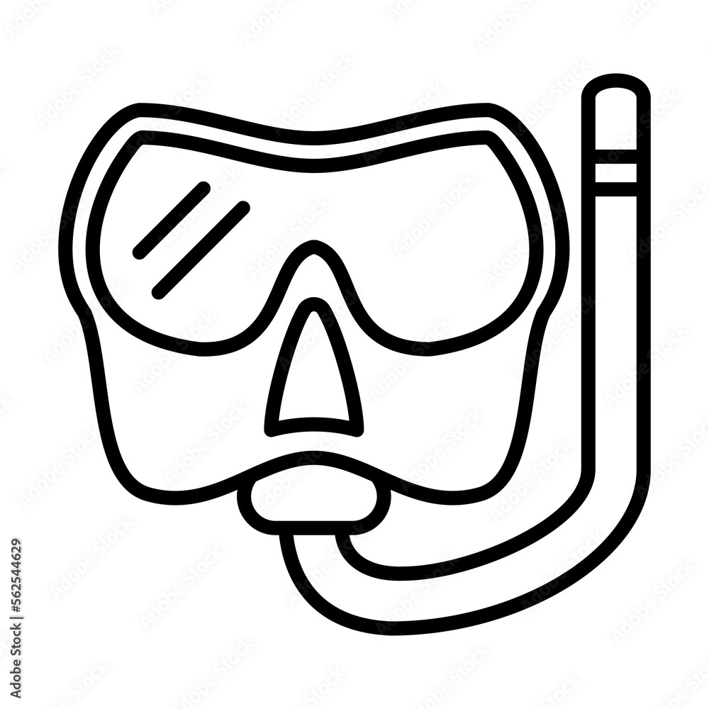Scuba Mask Icon Logo Design Vector Template Illustration Sign And ...