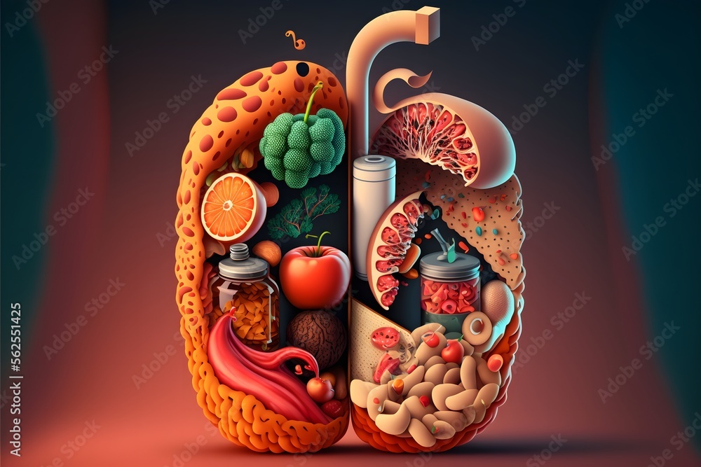 Ilustración de Stock Human Stomach. Graphic Illustration of human ...