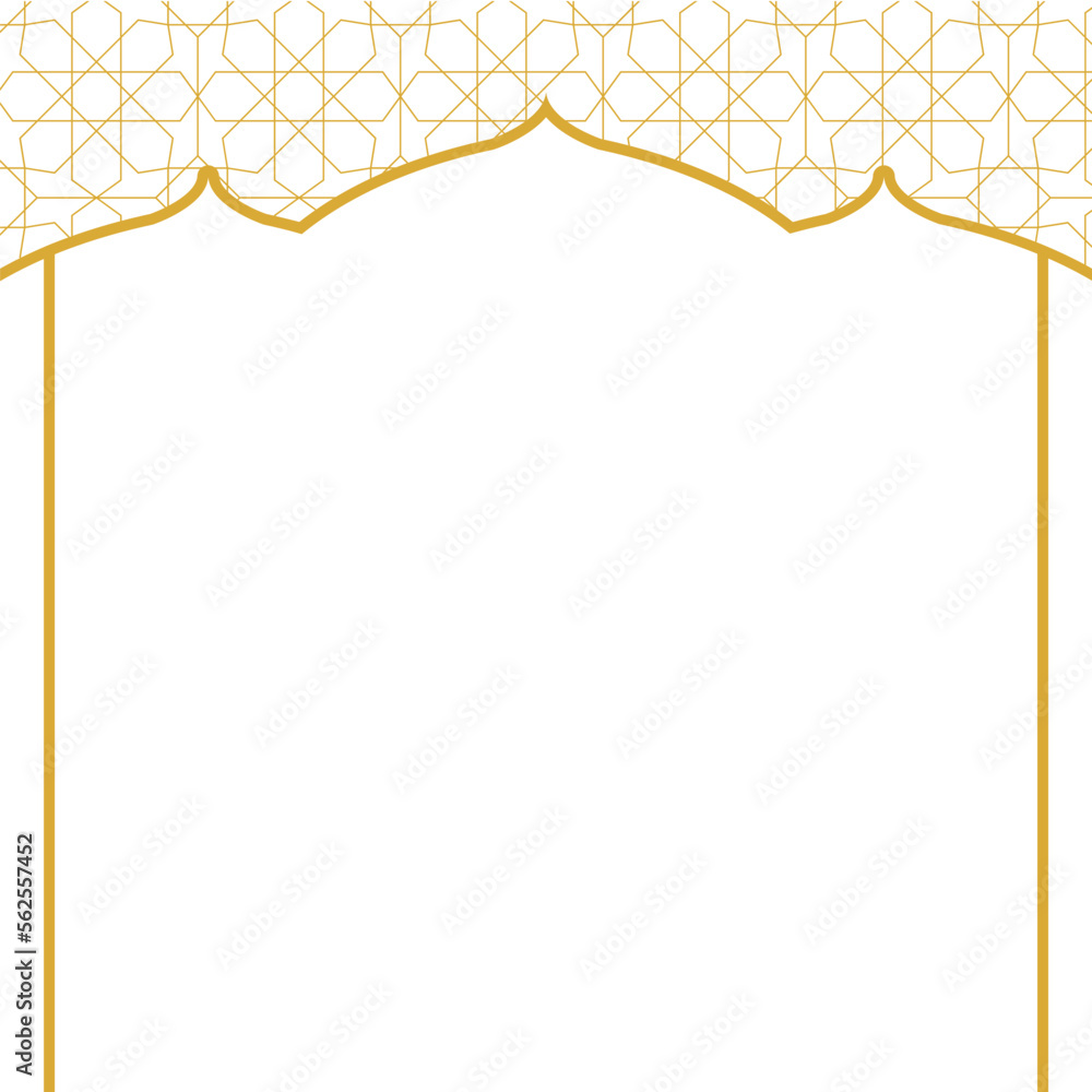 Islamic ramadan frame border. Background with golden frame Stock Vector ...