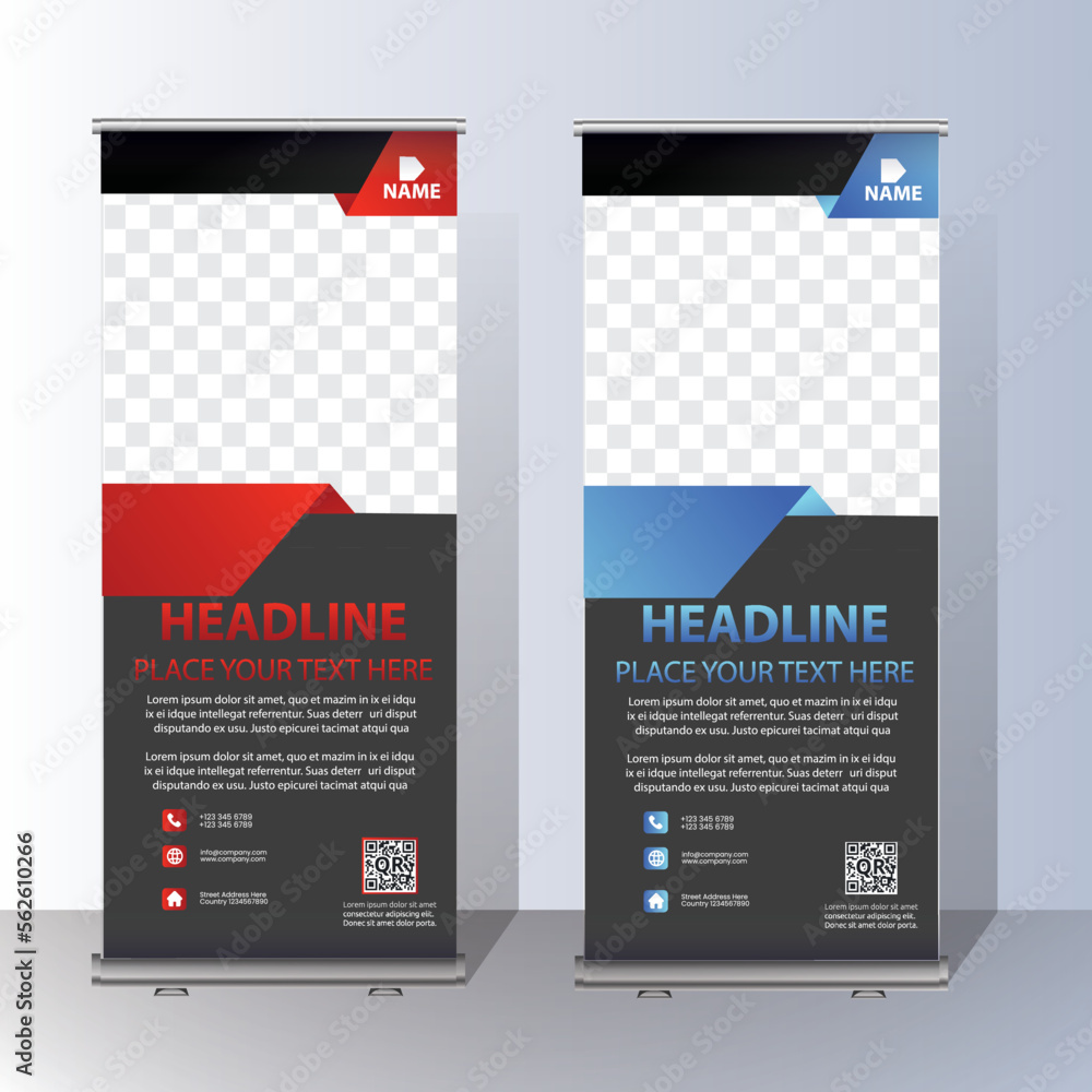 Roll Up Banner Signage Standee Template for Advertising and ...