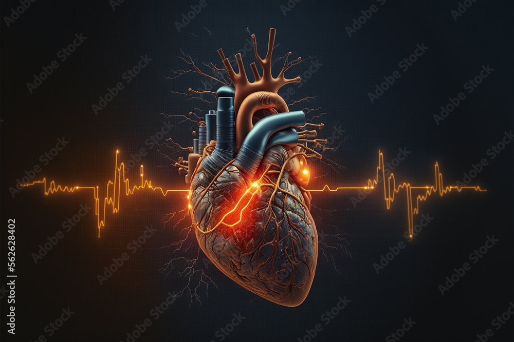 heart ecg background