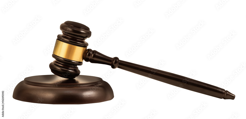 Judge gavel isolated on transparent background. Stock Photo | Adobe Stock