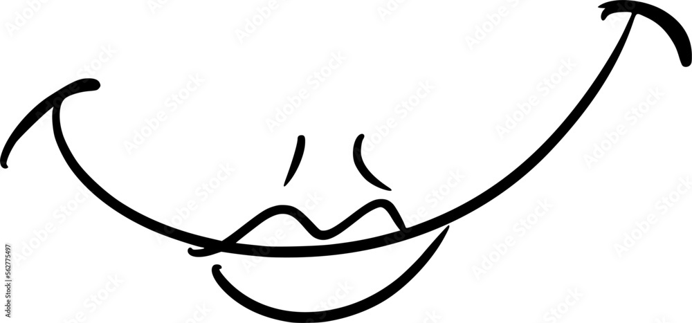 Vector drawing of mounts expressing different emotions. In cartoon ...