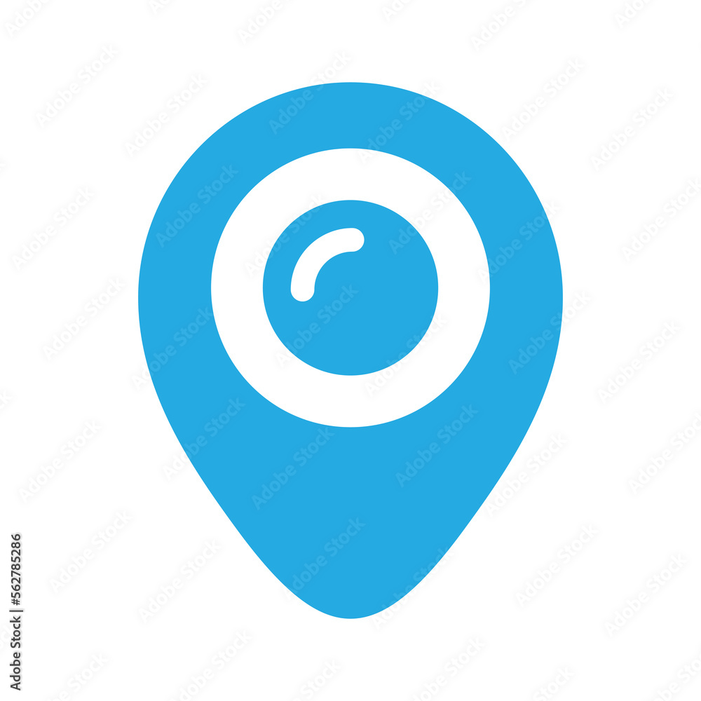 Location pin icon. Map pin place marker symbol. Map marker pointer sign ...