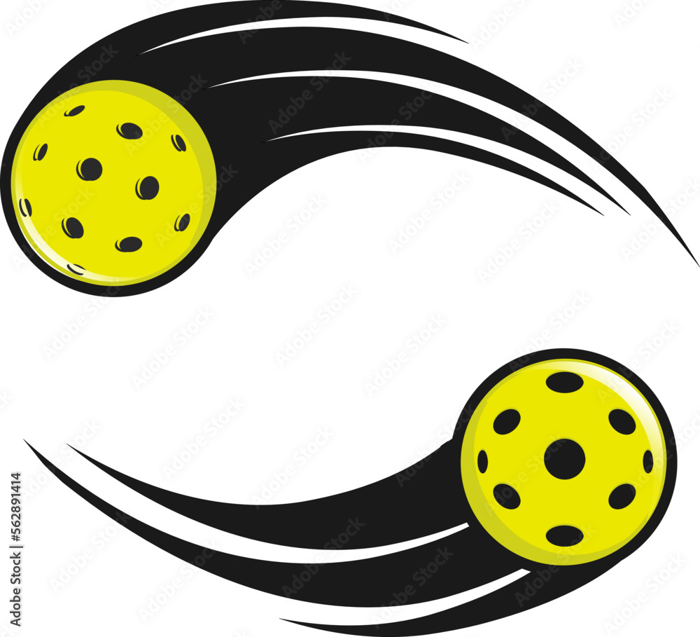 Premium editable vector file of pickleball ball and graphic motion symbol best for your digital ...