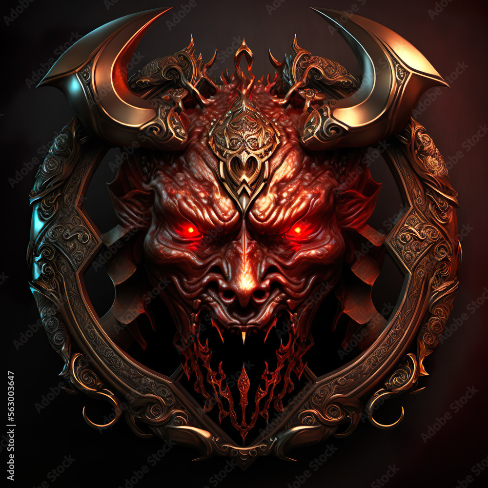 Evil Demon - AI-Generated Digital Art Stock Illustration | Adobe Stock