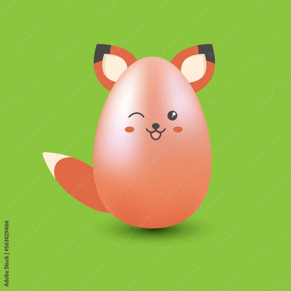 Easter egg-toy kawaii fox. DIY, handmade, art craft. We play with ...