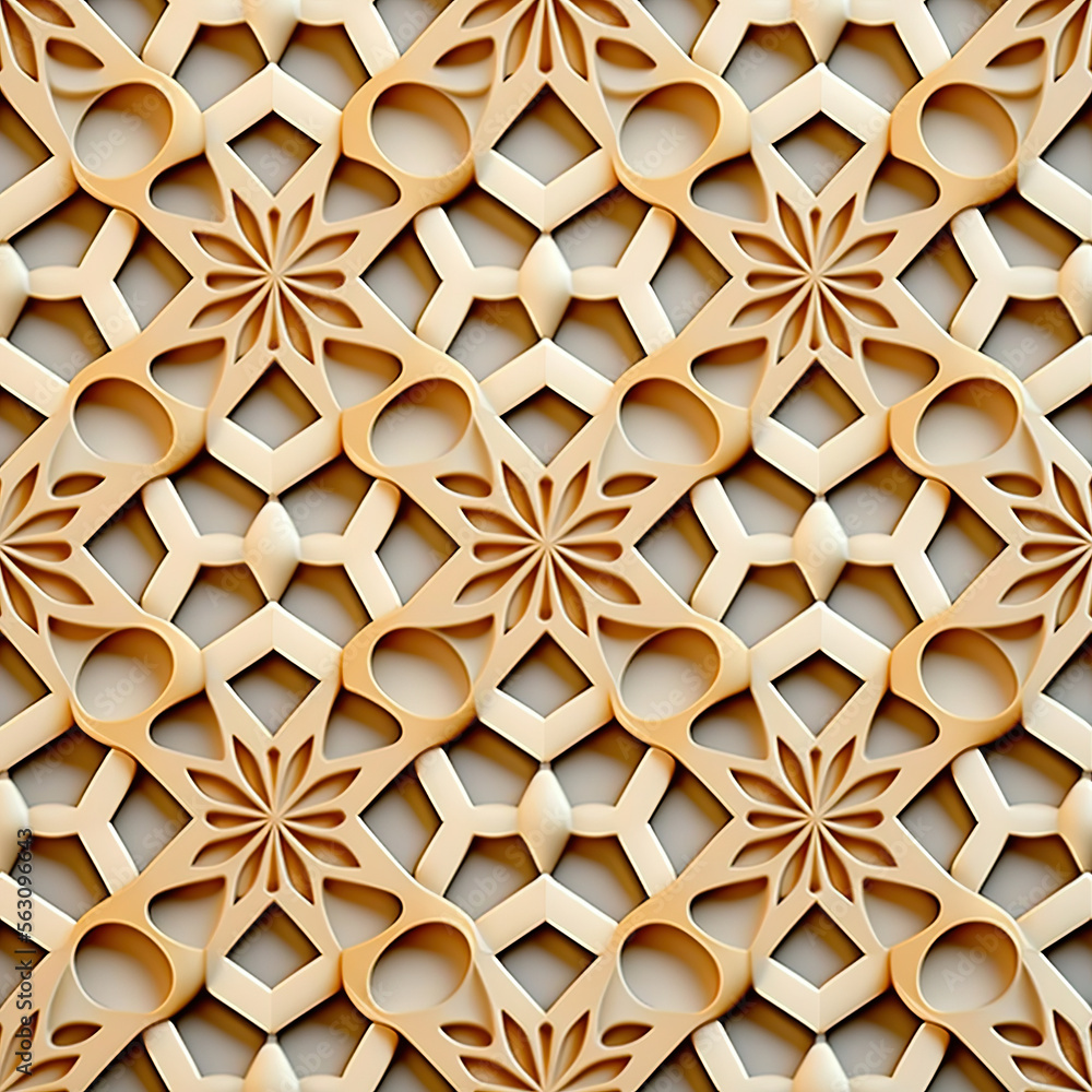 Islamic pattern for wallpaper with a 3d effect depth design Stock ...