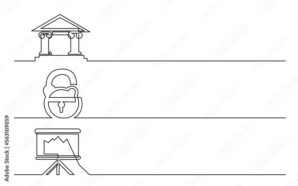 continuous line drawing vector illustration with FULLY EDITABLE STROKE ...