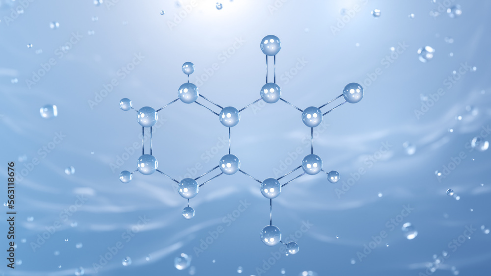 hennotannic acid molecular structure, 3d model molecule lawsone ...