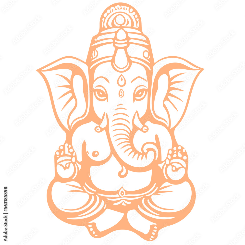 Hindu God Ganesha Drawing Easy