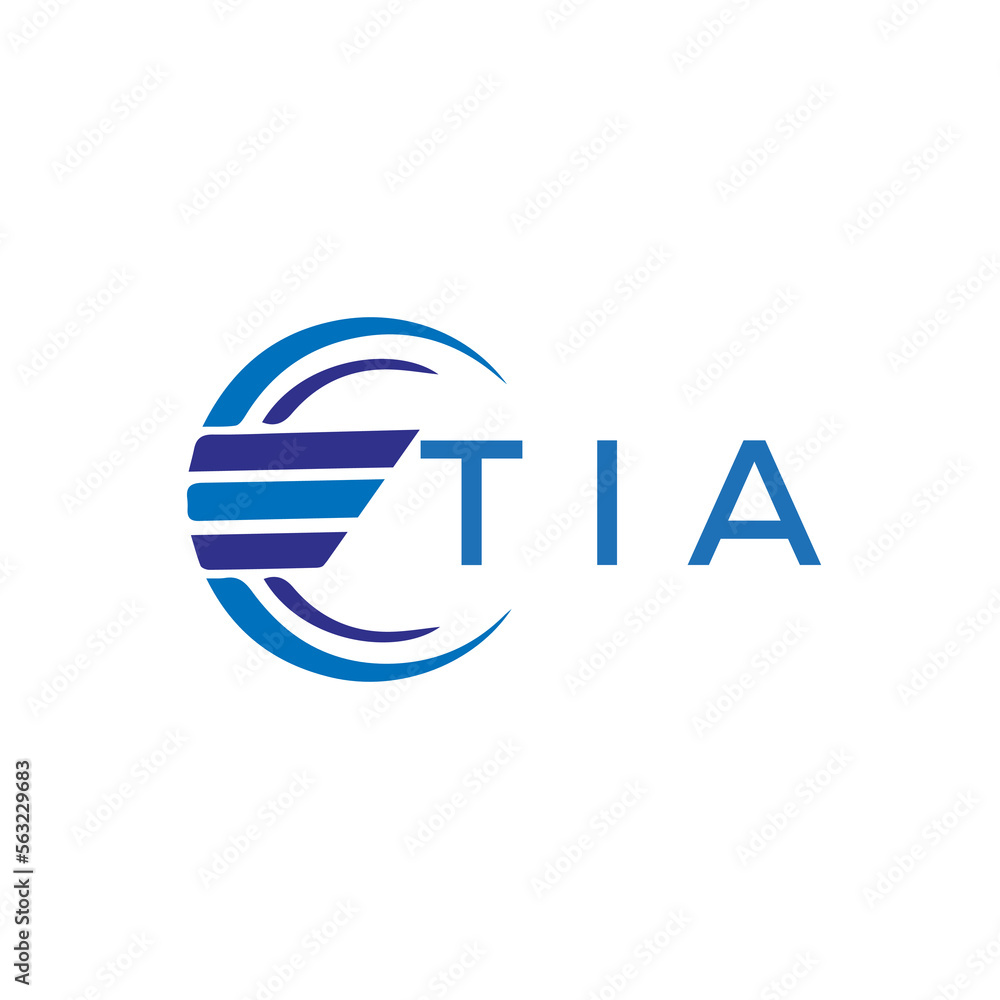 TIA letter logo. TIA blue image on white background. TIA vector logo ...