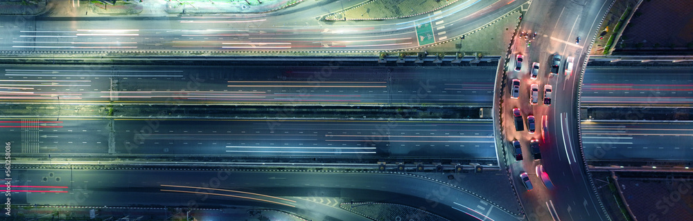 Panoramic view of Public transport or commuter city life concept ...