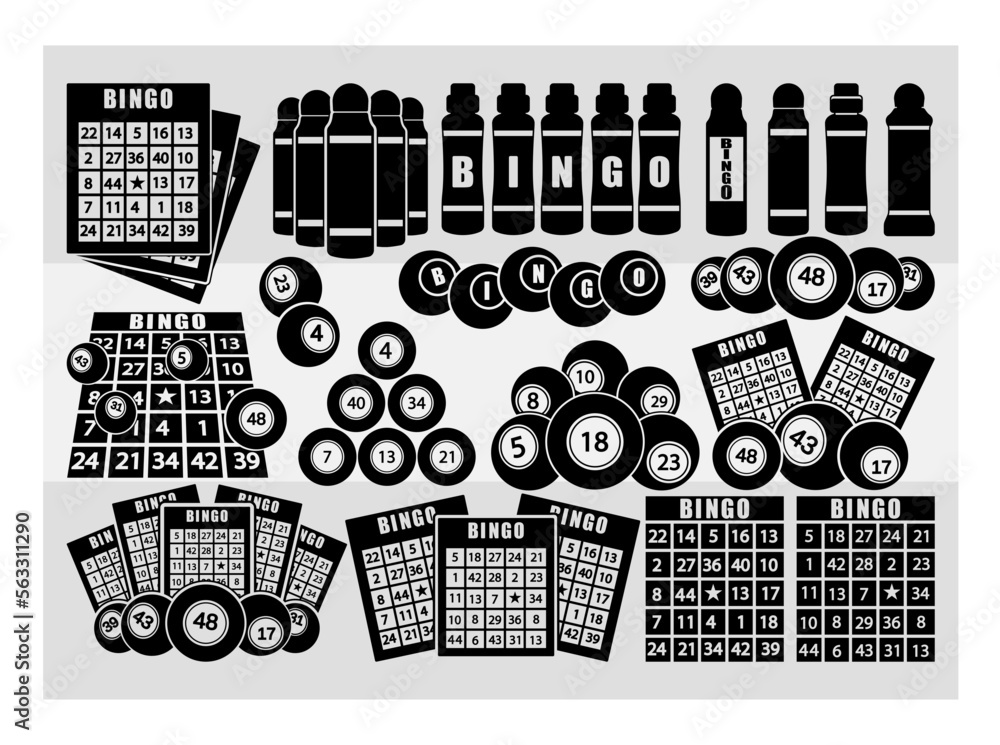 Bingo SVG, Bingo Cards Svg, Bingo Daubers Svg, Bingo Balls Svg, Game ...