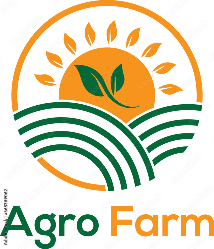 Agro logo design. Agriculture vector design. Farm logo concept. Stock ...