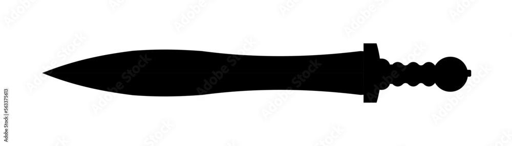 gladius sword - silhouette Stock Vector | Adobe Stock