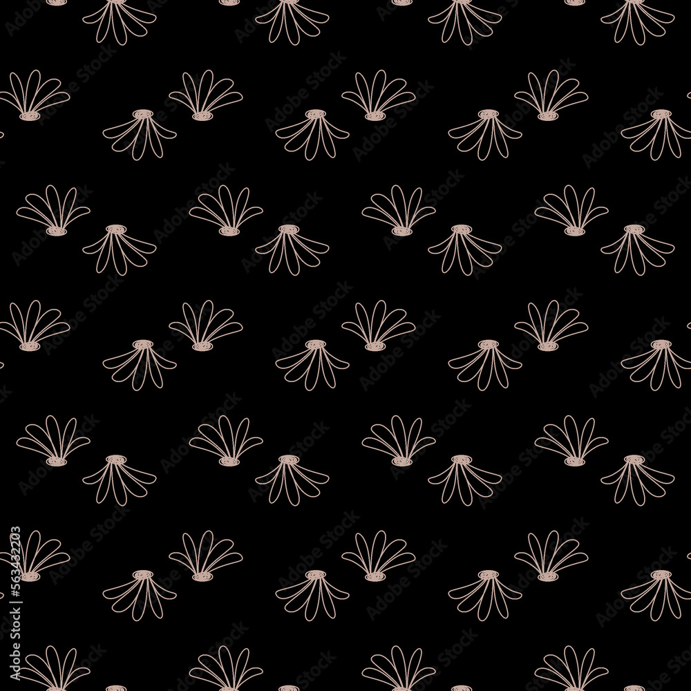 four leaf cloves on black background for wrapping paper, wallpaper ...