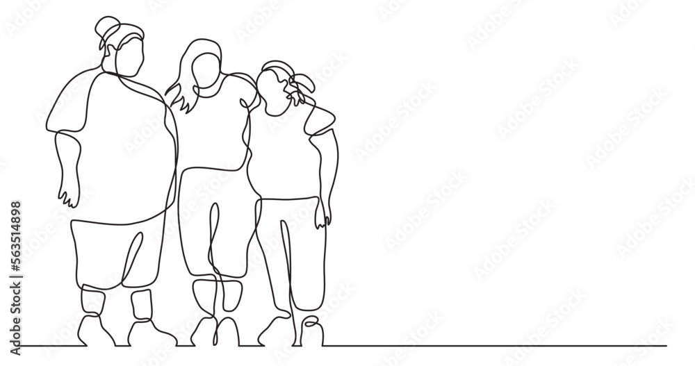 continuous line drawing vector illustration with FULLY EDITABLE STROKE ...