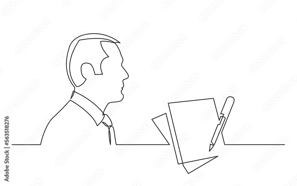 continuous line drawing vector illustration with FULLY EDITABLE STROKE ...