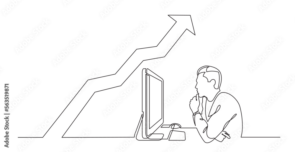 continuous line drawing vector illustration with FULLY EDITABLE STROKE ...