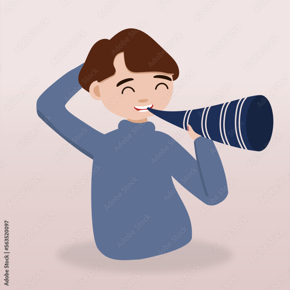 New Year bash. People celebrating party vector illustration. Cool ...