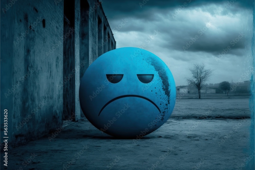 Ilustración de Stock Blue Monday concept, the most sad and depressing ...