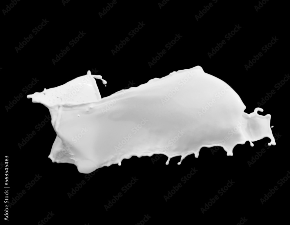 Pure milk splash isolated on black background. Royalty high-quality ...