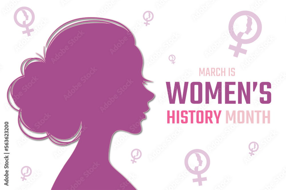 Womens History Month design background. Women's day. Poster or banner ...