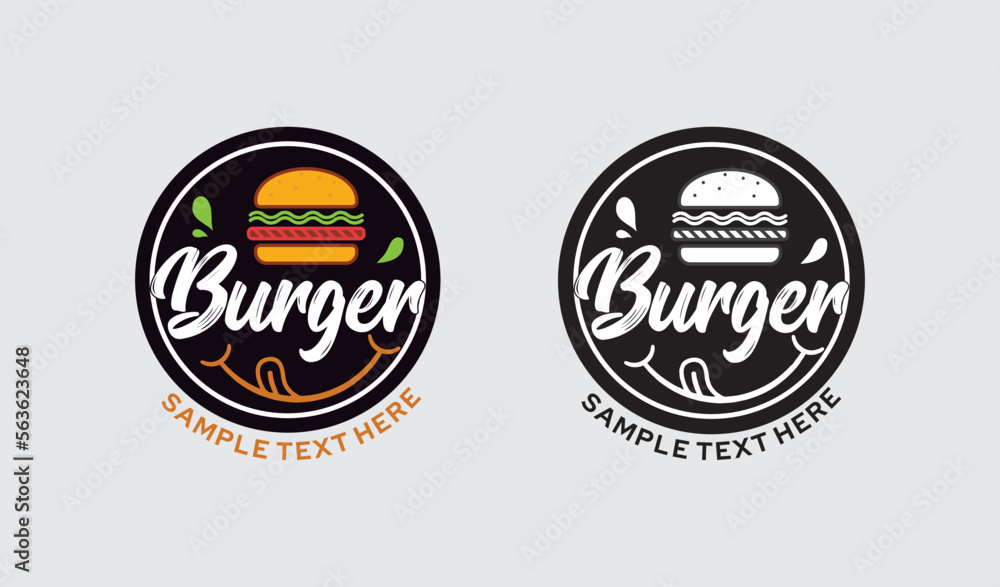 Burger logo design fresh tasty burger premium logo design vector ...