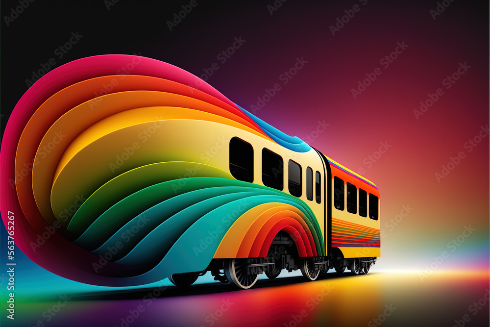 Speeding Through the City: A Vintage Red Train in Motion on the London ...