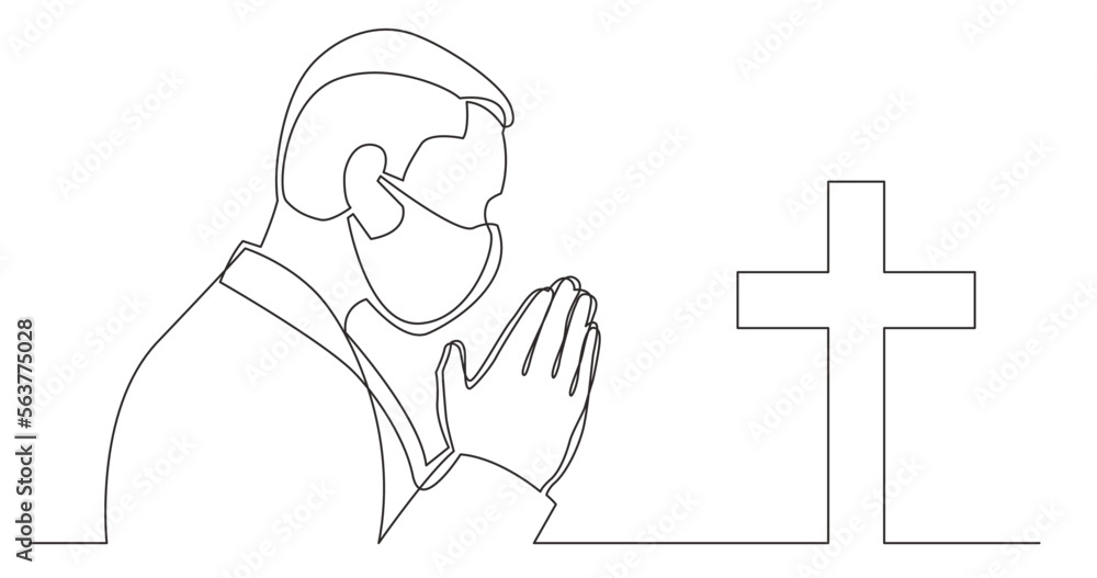 continuous line drawing vector illustration with FULLY EDITABLE STROKE ...