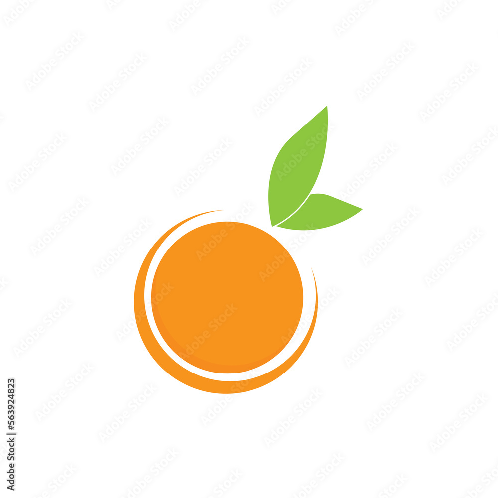 Orange icon logo on white background Free Vector Stock Vector | Adobe Stock