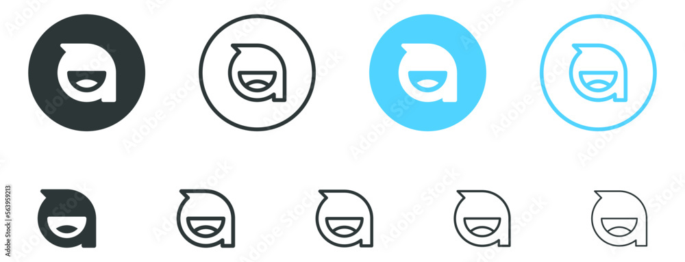 avatar smile icon vector happy smiley face emoji. cute smile emoticon ...