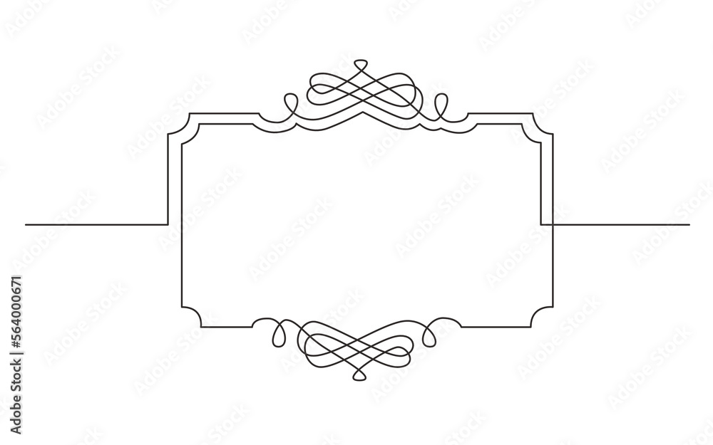 continuous line drawing vector illustration with FULLY EDITABLE STROKE ...