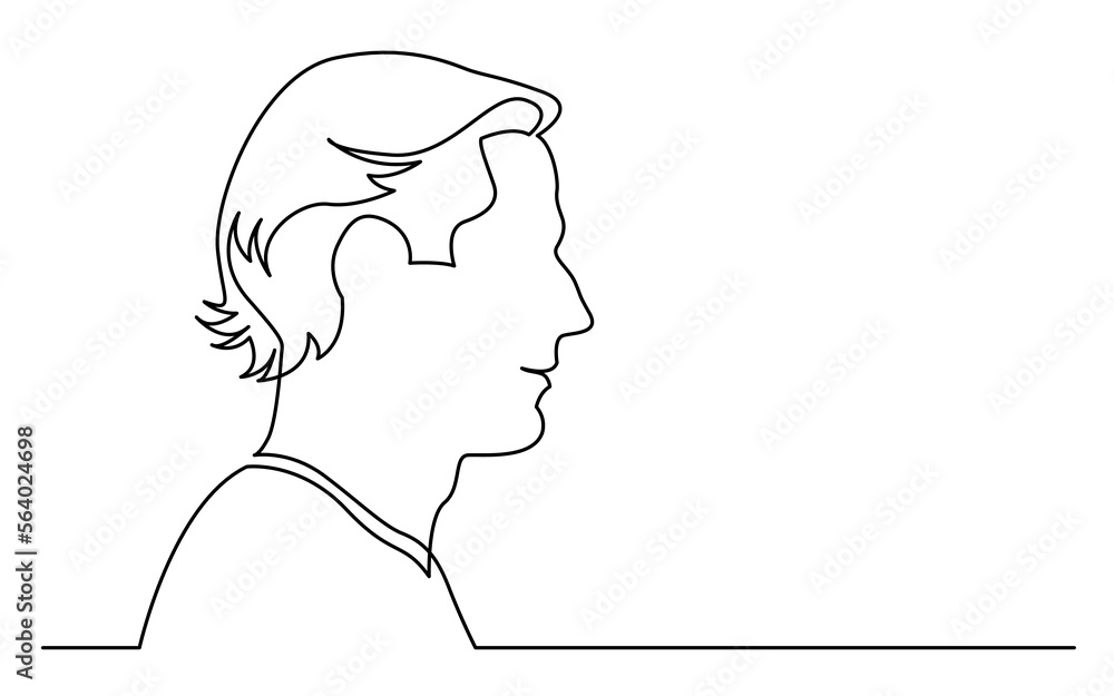 continuous line drawing vector illustration with FULLY EDITABLE STROKE ...