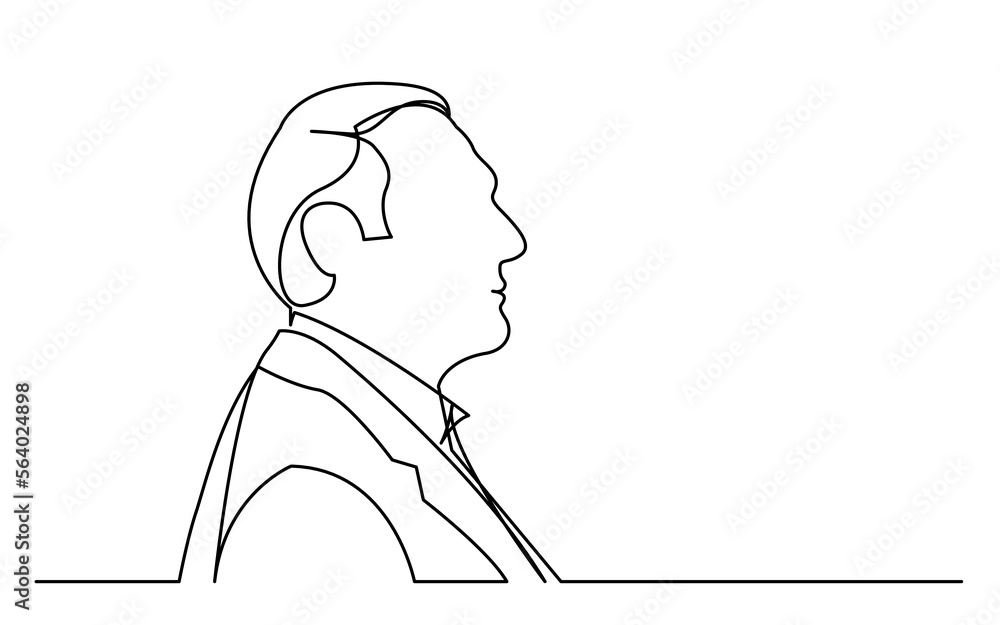 continuous line drawing vector illustration with FULLY EDITABLE STROKE ...