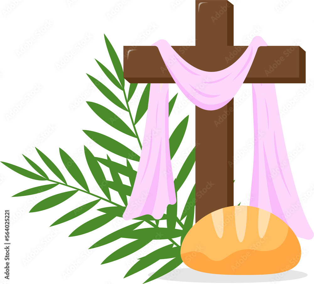 Christian greeting card or banner of the Holy Week before Easter ...