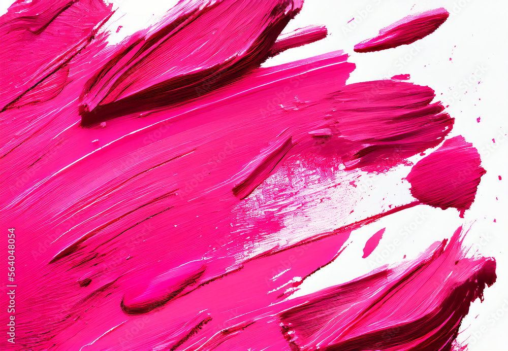 magenta paint brush stroke on white background Cosmetic Beauty Texture ...