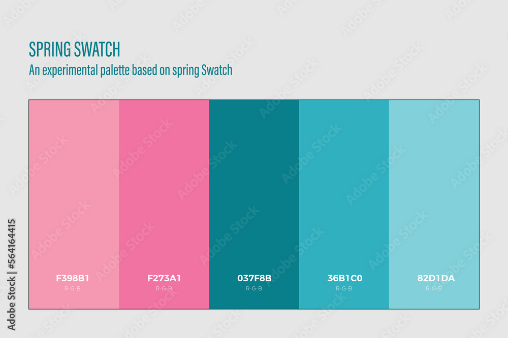 Fashion color trends Spring 2024. Palette fashion colors guide with ...