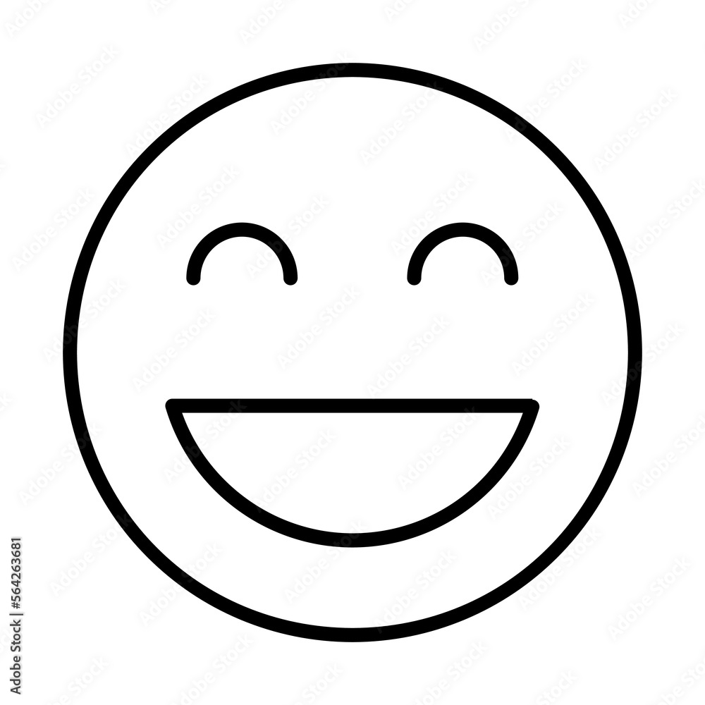 Happy Emoji, Emoticon Icon Logo Design Vector Template Illustration ...