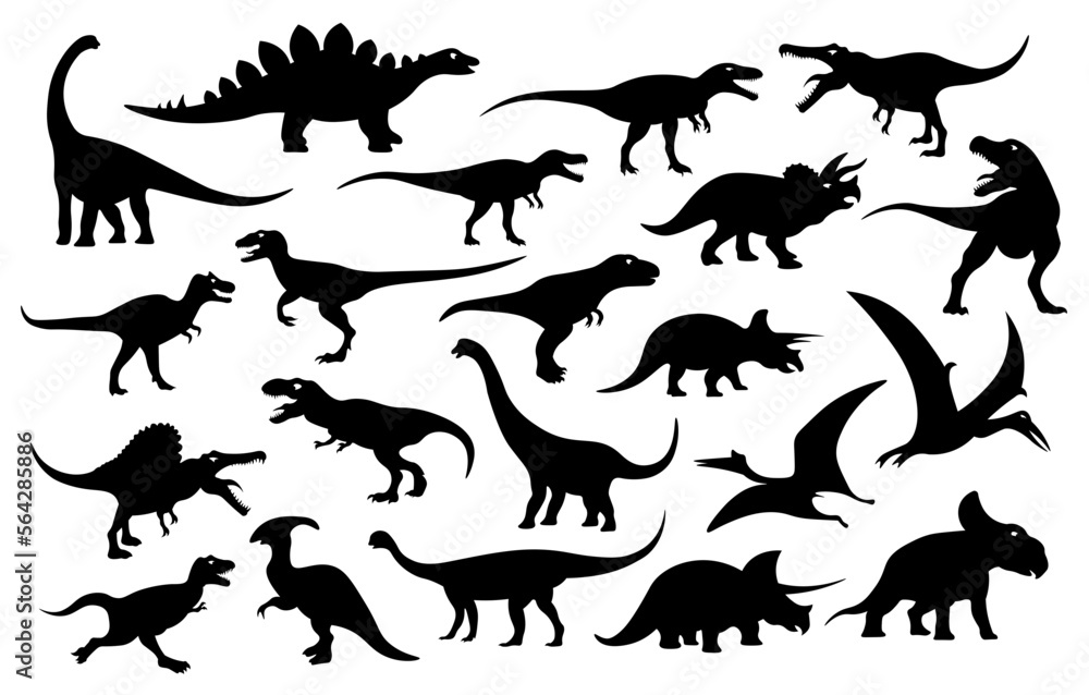 Dino SVG set, Dinosaur SVG, Rex SVG, Dinosaur vector silhouettes, Dino ...