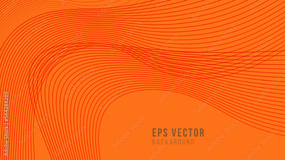 Abstract orange wavy lines eps vector background Stock Vector | Adobe Stock