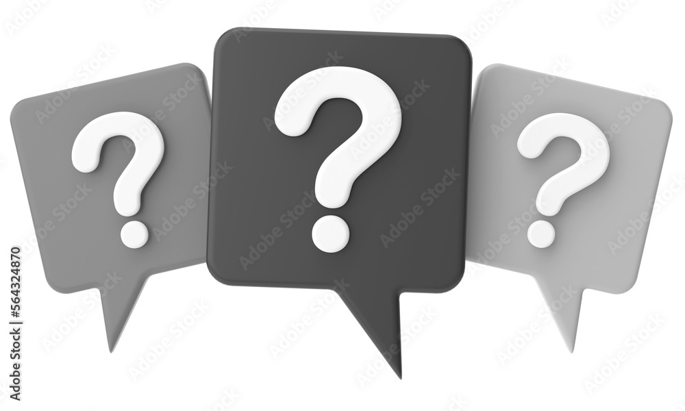 Question mark sign. 3D illustration. Stock Illustration | Adobe Stock