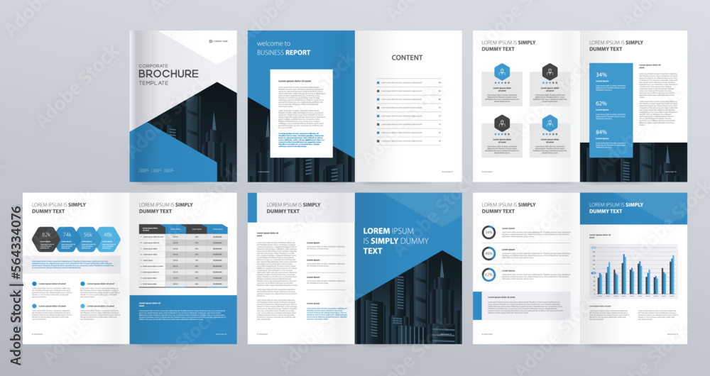 layout template for company profile ,annual report , brochures, flyers ...